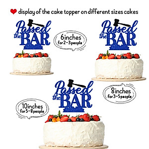 Jenrtvis Passed the Bar Cake Topper, Future Lawyer, Congrats Lawyer Grad Cake Decorations, Law School Graduation Party Decorations 2025, Congrats Grad(Blue)