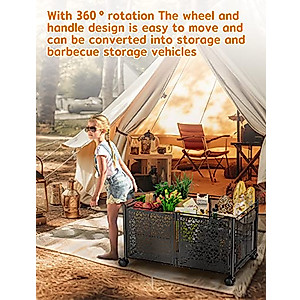 DGD Toy Box Storage, Foldable Metal Toy Boxes, Toy Box Chest with Lid, Toy Box for Boys Girls 73L Toy Storage Organizer with Wheels, for Nursery Room, Playroom, Closet Toy Boxes 1pack