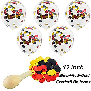 62 Pack Black White Red Chrome Gold Confetti Balloons for Graduation Casino Card Night Poker Las Vegas Wedding Birthday Party Decorations