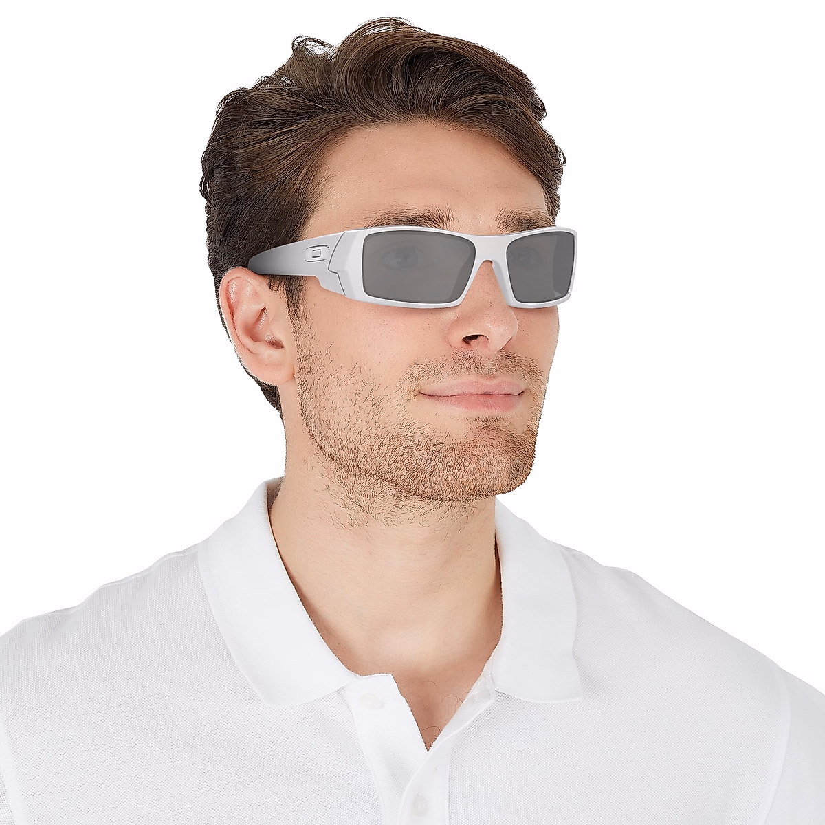 Oakley Men's Oo9014 Gascan Rectangular Sunglasses, X Silver/Prizm Black Polarized, 60 mm