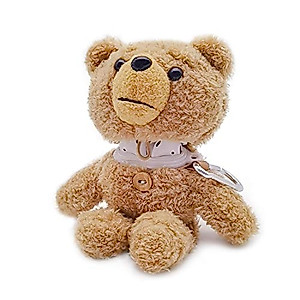 Guppy Compatible with AirPods Furry Case Girls 3D Cartoon Cute Teddy Bear Doll Plush Fluffy Warm Carrying Case Soft Protective AirPods Case Cover Accessories for AirPods 1 & 2 Light Brown