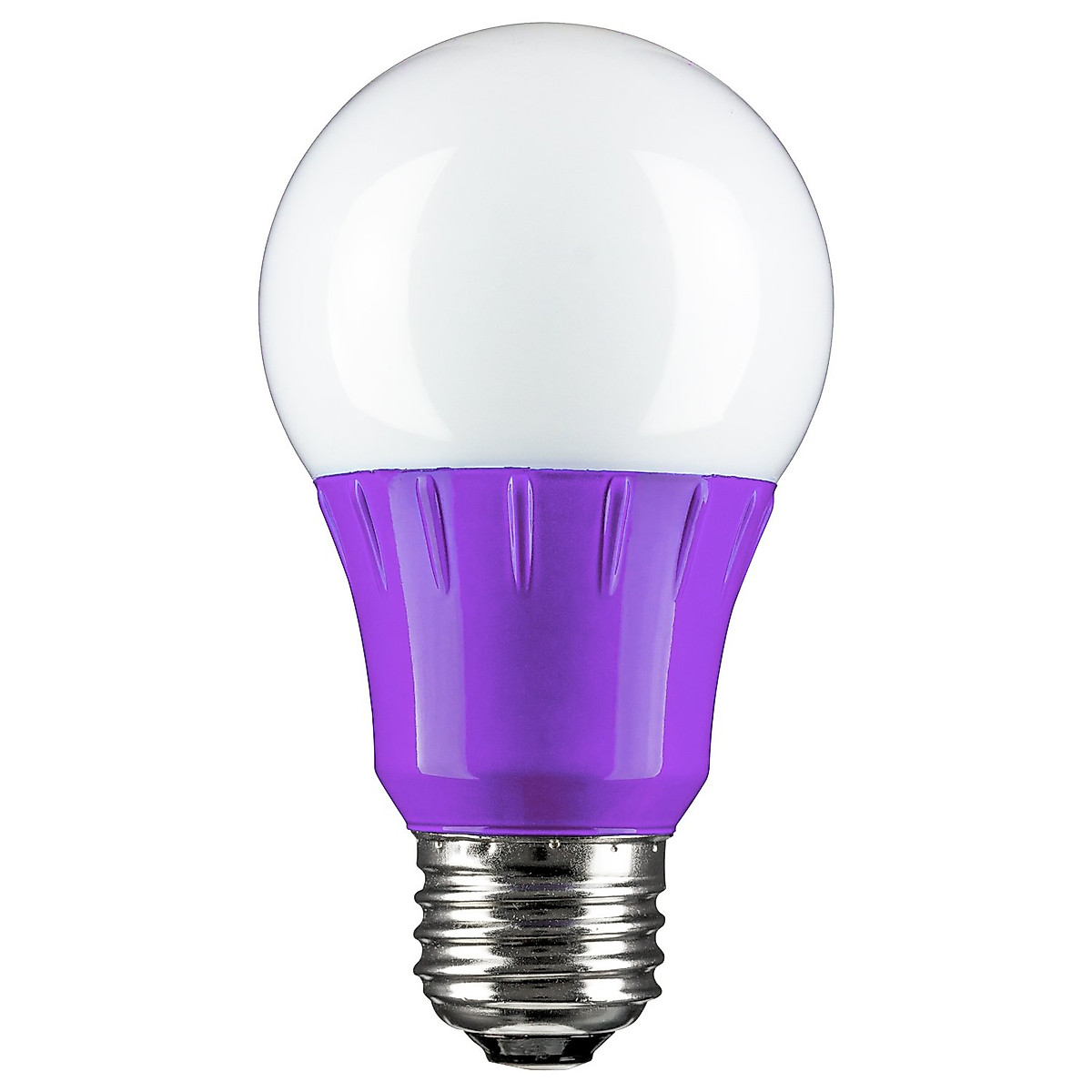 Sunlite 40946 LED A19 Colored Light Bulb, 3 Watts (25w Equivalent), E26 Medium Base, Non-Dimmable, UL Listed, Party Decoration, Holiday Lighting, 6 Count, Purple