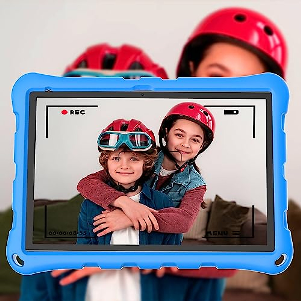 Kids Tablet 10 inch, Android 11 Tablet for Kids, 32GB ROM+2GB RAM, 1.5GHz Quad-core Toddler Tablet, 1280x800 IPS HD Eye-Care Touch Screen, 6000mAh Battery, 8MP Camera Tablets PC with Kid-Proof Case.
