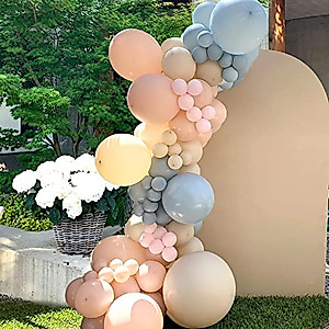 136Pcs Pastel Blue Yellow White Balloons Garland Kit Latex Balloons Arch for Baby Shower Birthday Wedding Engagement Anniversary Christmas Party Decoration…