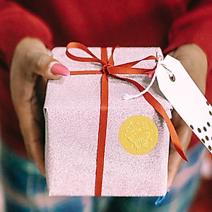 CRASPIRE 2" Gold Foil Sticker Butterfly 100pcs Gold Embossed Envelope Seals Stickers Adhesive Seal Sticker Embossed Foil Seal Butterfly for Christmas Greeting Card Wedding Invitations Party