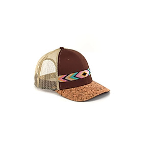 ARIAT Women's Tan Aztec Cork Cap with Snapback Closure