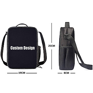 KiuLoam Solar System Planets Kids Small Lunch Box Children's Insulated Lunch Bag with Zipper Shoulder Strap Cooler Lunch Tote for Boys Girl Preschool Office Picnic