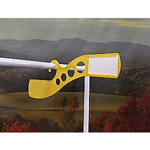 NAHANCO BRDCY Large Stockroom Rail Dividers with Curvy Body, Yellow (Pack of 25), 19"