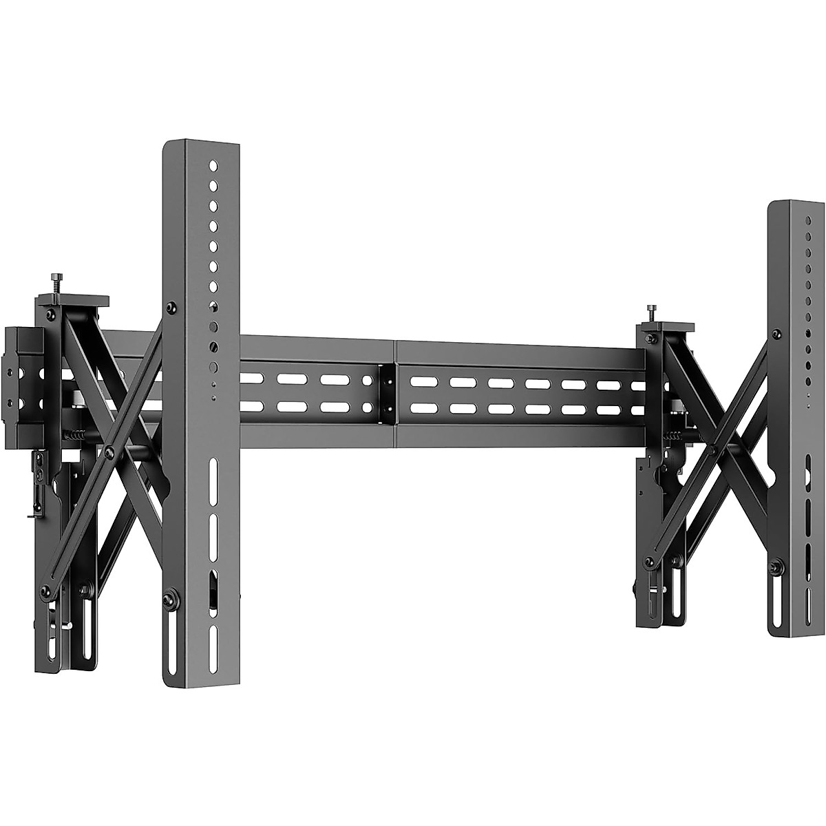 Mount Plus POP-48T 1x2 Pop Out Video Wall Mount System for 37 to 80" TVs | TV Menu Board | Max VESA 800x400 | Commercial Grade 154 Lbs | Anti-Theft Protection | Full Extension to 8.7"