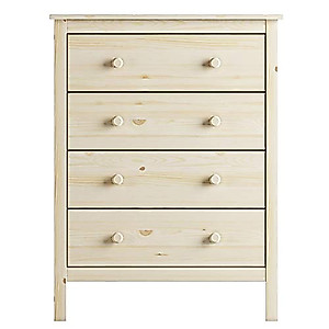 From the Tree Furniture Solid Wood Bedroom Chest with 4 Deep Storage Drawers (Unfinished)