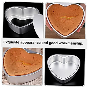 Abaodam Heart Cake Mold Cheesecake Mini Heart Cake Pan Brownie Bread Baking Pan Non Stick Baking Pan Mini Muffins Egg Tart Molds Oven Baking Plate Baking Pan for Kitchen Cake Tin Silver