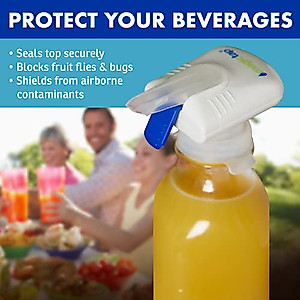 The Magic Tap Automatic Drink Dispenser - Hands-Free Beverage Dispenser for Fridge - Perfect for Milk, Juice - Gifts for Women & Men - 1 Pack, White