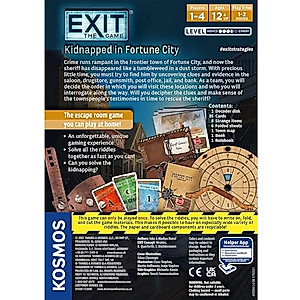 Exit: Kidnapped in Fortune City| Exit: The Game - A Kosmos Game | Family-Friendly, Card-Based at-Home Escape Room Experience for 1 to 4 Players, Ages 12+