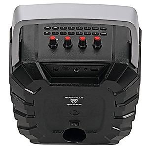 Rockville ROCKBOX 6.5" 100 Watt Portable Rechargable Bluetooth Speaker w USB/SD, Black, 6.5"