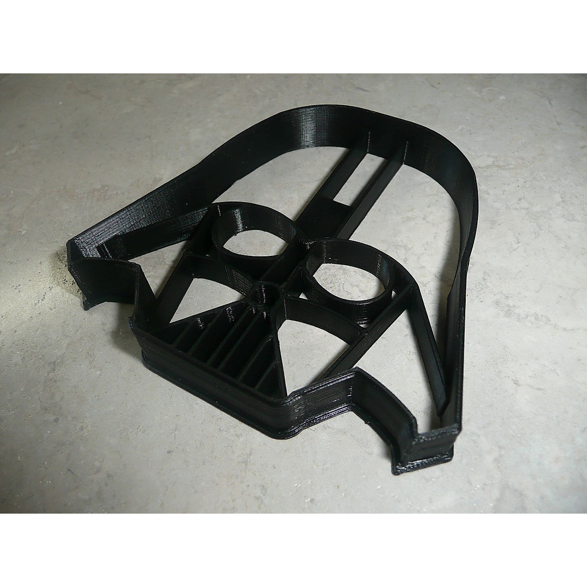 YNG DARTH VADER HEAD HELMET STAR WARS MOVIE CHARACTER COOKIE CUTTER 3D PRINTED MADE IN USA PR4131 Black