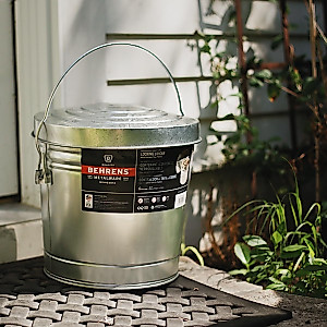 Behrens 6 Gallon Rust-Proof Steel Locking Lid Trash Can(6 gal) Made in USA