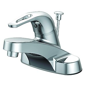 EZ-FLO Prestige Collection Single Handle Low Spout Lavatory Faucet, Bathroom Sink Faucet with Loop Lever Handle, Less Pop Up, Chrome, 10088LF