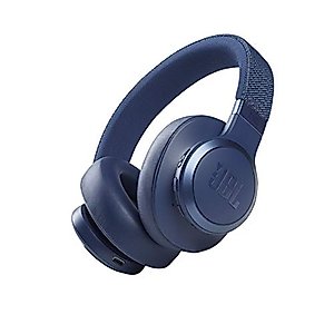 JBL Live 660NC - Wireless Over-Ear Noise Cancelling Headphones with Long Lasting Battery and Voice Assistant - Blue (Renewed)