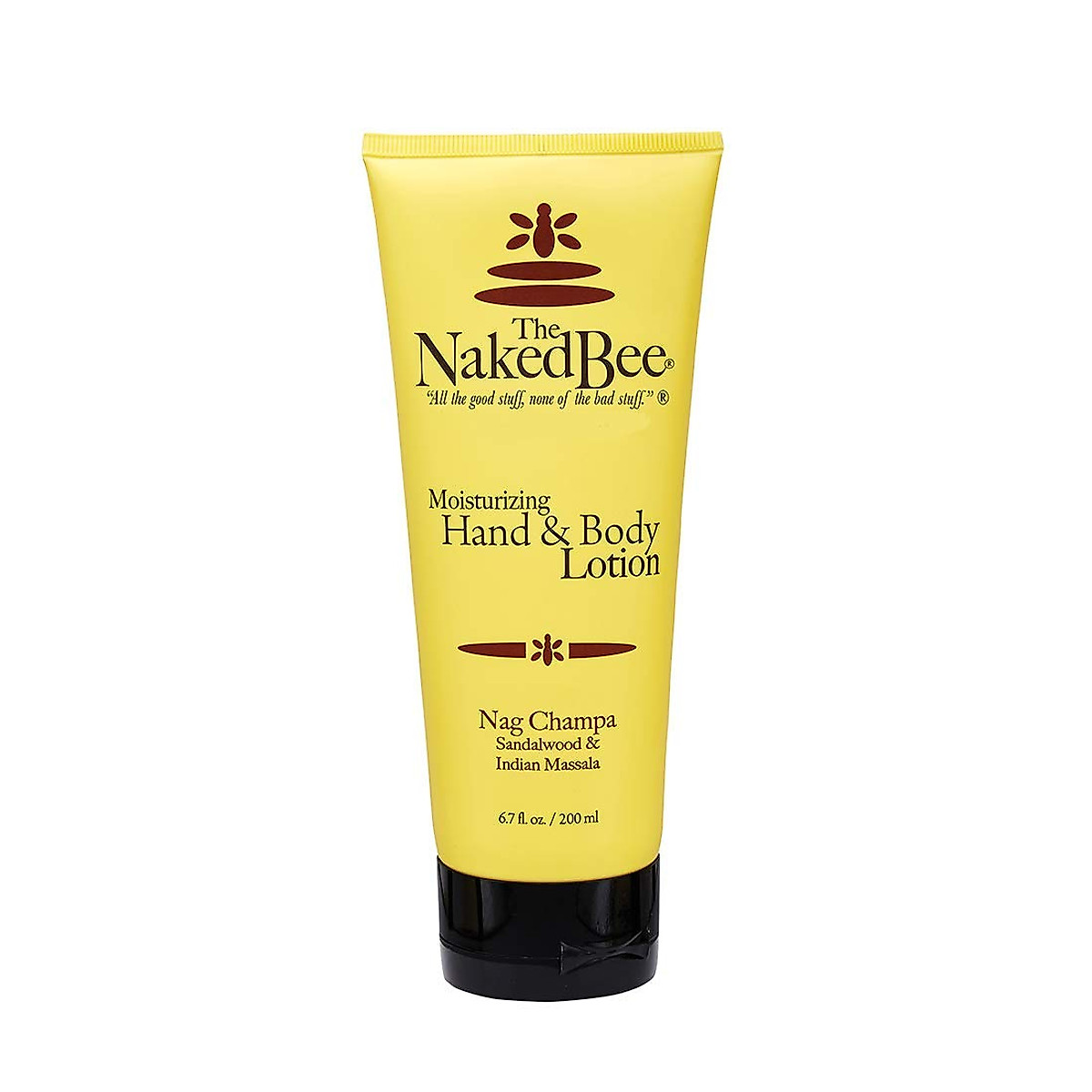 The Naked Bee Nourishing Body Lotion for All Skin Types (6.7oz) - Moisture Replenishing Lotion for Dry Skin with Nag Champa Sandalwood & Indian Massala
