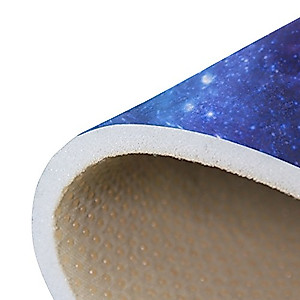 My Little Nest Universe Galaxy Purple Sky Stars Custom Area Rug 20" x 31" Lightweight Modern Floor Mat Non-Slip Indoor Outdoor Decor Soft Carpet for Bedroom Living Dining Room