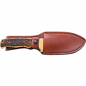 Uncle Henry Fixed Blade Trapped Finger Grooves Sheathed