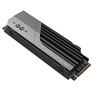 Silicon Power 4TB XS70 Nvme PCIe Gen4 M.2 2280 SSD R/W Up to 7,200/6,800 MB/s, DRAM Cache, with Built-in PS5 Heatsink, Compatible with Playstation 5 (SP04KGBP44XS7005)