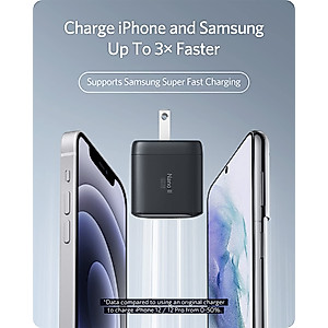 Anker 543 USB C to USB C Cable (100W 6ft), USB 2.0 Bio-Based Charging Cable & Anker USB C Charger, 715 Charger (Nano II 65W), GaN II PPS Fast Compact Foldable Charger (Phantom Black)