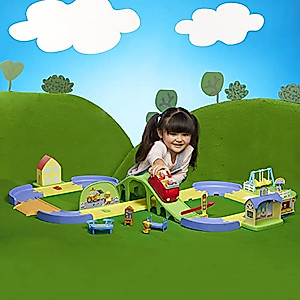 Peppa Pig All Around Peppa’s Town Playset with Car Track, Preschool Toys, Toys for 3 Year Old Girls and Boys and Up