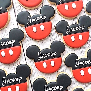 KAISHANE 2pcs Cartoon Mouse Cookie Cutters Cake Baking Sugarcraft Crafts Mold Bakeware-plastic