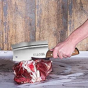 Kitory Meat Cleaver Butcher Knife Bone Cutter Multi-Purpose Dual Edges Heavy Duty Kitchen Chopper Knife for Bone Meat Vegetable Chinese Chefs Knife with Ergonomic Pearwood Handle Holiday Gift