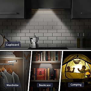 Aipolloo 3 Pack Under Cabinet Lighting Motion Sensor, 31 LED Magnet Closet Lights, Battery Operated Rechargeable Lights, Wireless Magnetic Under Counter Light for Kitchen- HW20