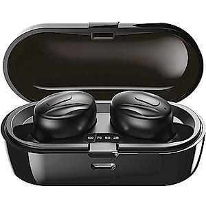 Hoseili 2023 new editionBluetooth Headphones.Bluetooth 5.0 Wireless Earphones in-Ear Stereo Sound Microphone Mini Wireless Earbuds with Headphones and Portable Charging Case for iOS Android PC. XG11