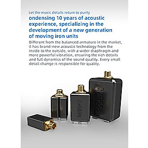 KZ ASF in-Ear Monitors, 5BA per Side HiFi Stereo Noise Isolating Sport IEM Wired Earphones/Earbuds/Headphones with Detachable Cable 2Pin 0.75mm (with Mic, Silver&Blue)