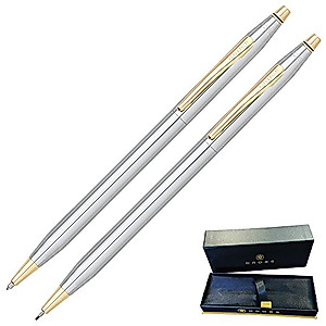 Dayspring Pens Engraved Cross Pen Set | Personalized Cross Classic Century Medalist Pen & Pencil Set. Custom Engraved With Your Name or Message