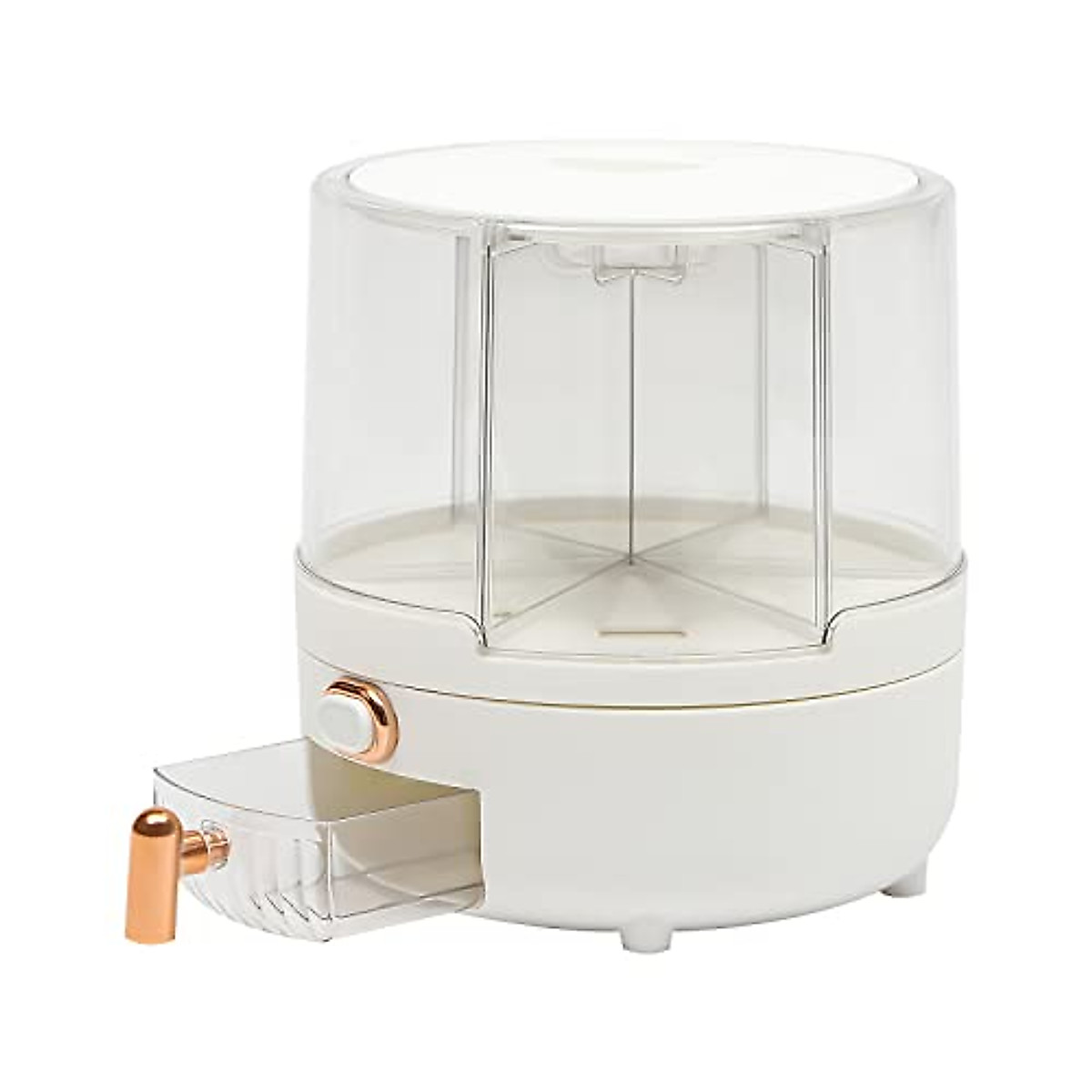 Eapmic 360° Rotatable Cereal Dispenser, One-Click Rice Output, Visible Round Multigrain Tank Cup Dry Rice Container Food Dispenser Sealed Grains Cans Grain Storage Tank for Storage Small Beans
