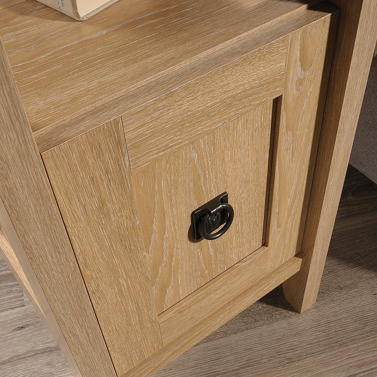 Sauder August Hill Side Table, L: 14.49" x W: 20.95" x H: 24.76", Dover Oak Finish