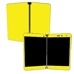 MightySkins Skin for Microsoft Surface Duo - Solid Yellow | Protective, Durable, and Unique Vinyl Decal wrap Cover | Easy to Apply, Remove, and Change Styles | Made in The USA