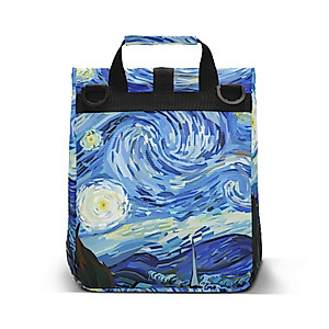 panksolu Starry Night Van Gogh Lunch Bags for Women Insulated Leakproof Lunch Box Reusable Cooler Tote Bag with Adjustable Shoulder Strap for Work School Picnic