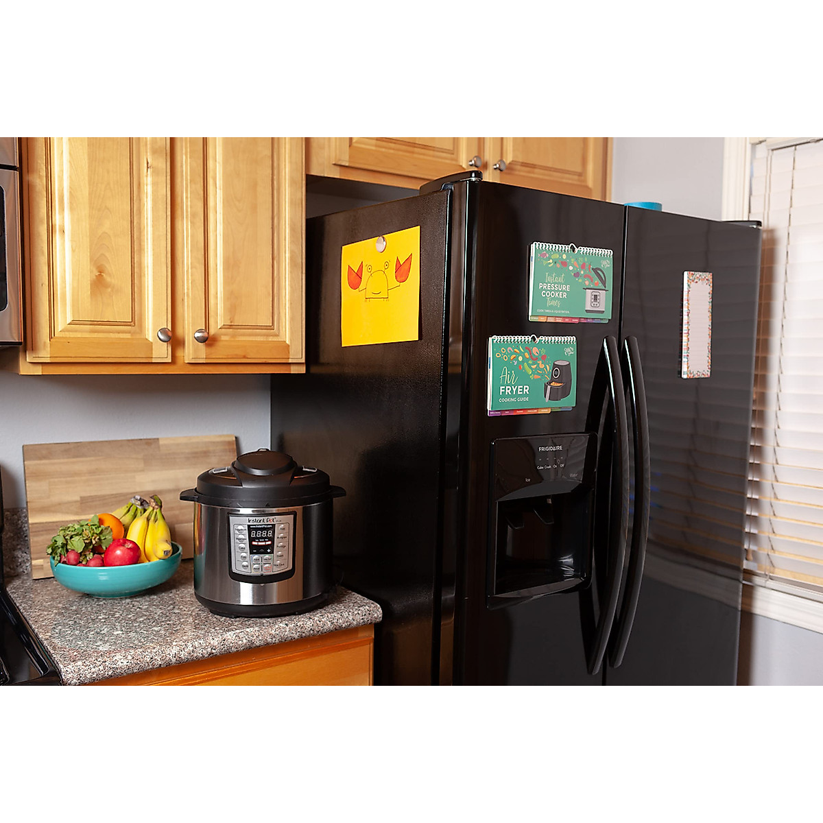 Willa Flare Air Fryer & Electric Pressure Magnetic Cooker Cheat Sheets - Perfect Temperature & Cooking Time Guide - Magnet Cookbook for Meat, Beef, Chicken, Pork, Vegetable Meals - Reusable Stickers