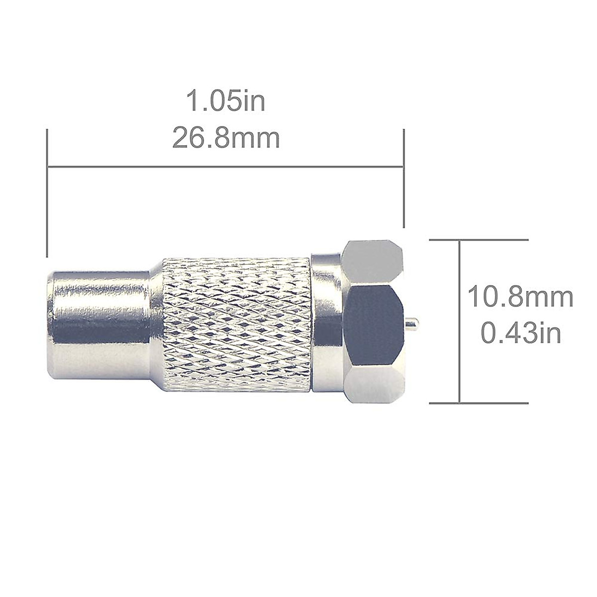 VCE 2 Pack Atari Adapter, Phono RCA Female to F Type Male RF Connector Coaxial Adapter for Atari 2600/7800 Sega/Coleco/Commodore Game System