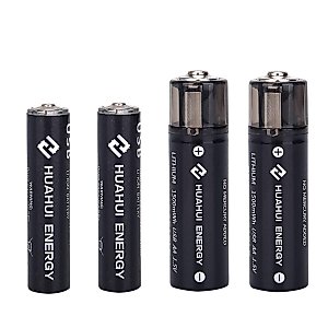 Huahui Energy AA(2pack)+AAA(2pack) Batteries USB Rechargeable Without Battery Charger Lithium Batteries