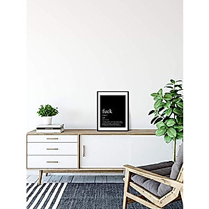 Funny Wall Decor - 8x10" UNFRAMED Print - Dictionary-Style Definition Of 'Fuck' Black & White Typography Wall Art - Funny Quotes & Sayings