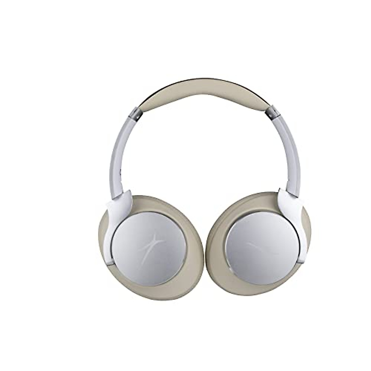 Altec Lansing Comfort Q+ Bluetooth Headphones, Active Noise Cancellation, Comfortable, Quite, Noise Cancelling Headphone, Up to 26 Hours of Playtime, 30 Ft. Wireless Range, White/Cream