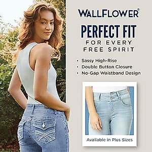 WallFlower Women's Sassy Crop High-Rise Insta Soft Juniors (Standard and Plus), Riverton, 15