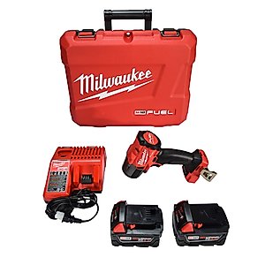 Milwaukee M18 18V Fuel 3/8" Mid-Torque Impact Wrench Kit Cordless Lithium-Ion Brushless 2960-22 with (2) 5Ah XC Batteries, Charger & Carrying Tool Case