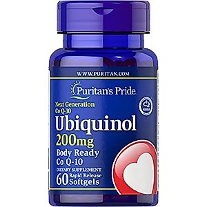 Ubiquinol 200mg, Supports Heart Health, 60 Softgels by Puritan's Pride