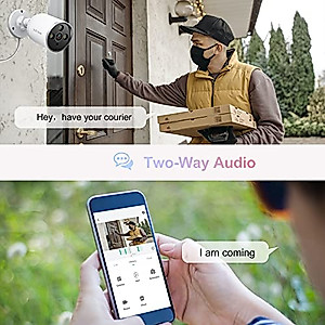 SV3C Security Camera Outdoor, 2K Surveillance Bullet Outdoor WiFi Camera with Motion Alert and FloodLight, IP Camera Outdoor with Alexa, ONVIF, 2.4Ghz, 2-Way Audio, Cloud & SD Card