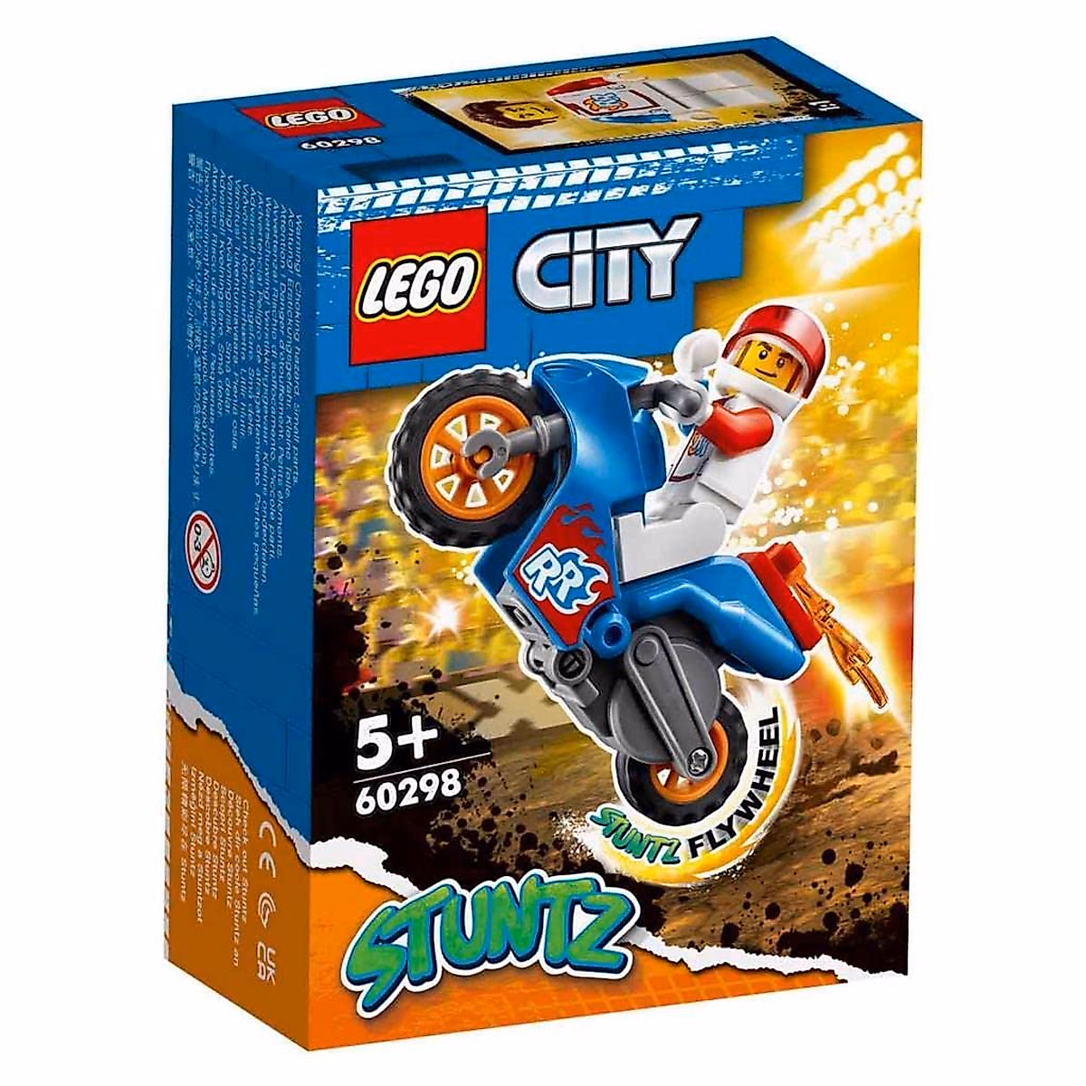 LEGO 60298 City Stuntz Rocket Stunt Bike Set with Flywheel-Powered Toy Motorbike & Rocket Racer Minifigure, Gifts Boys and Girls 5 Plus Years Old