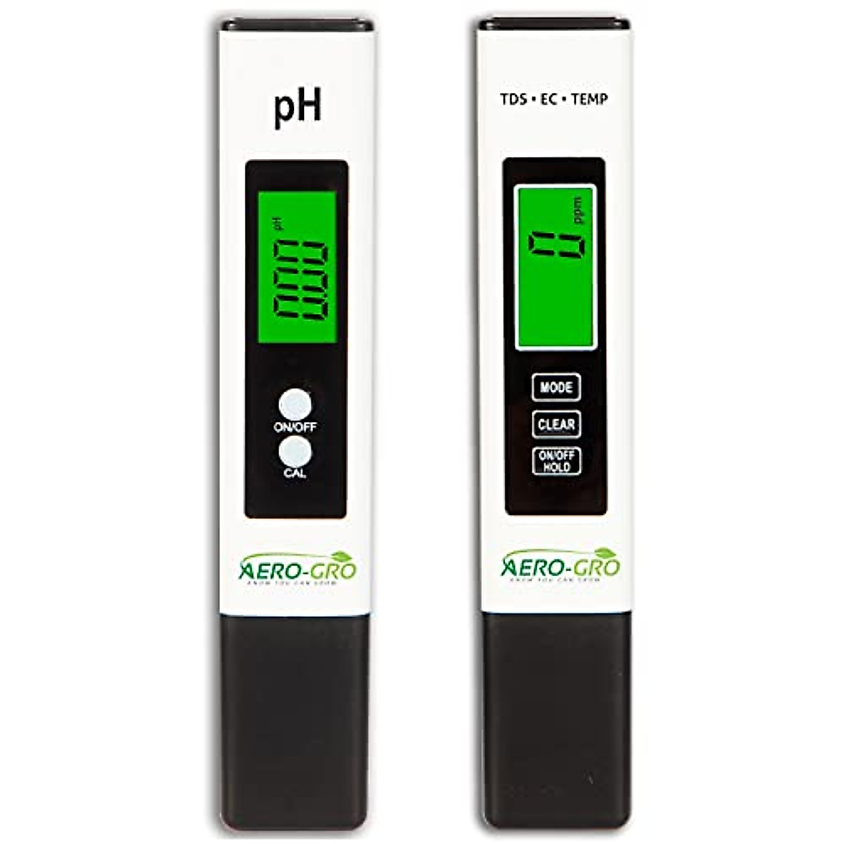 AERO-GRO Digital 4-in-1 Water Quality Testing Kit - High Accuracy Digital pH/TDS/EC/Temp Pen Set Perfect for Hydroponics, Pools, Koi Ponds, Drinking Water, Wine/Beer Making, Hot Tub, Spa, Aquarium
