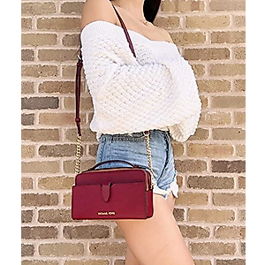 Michael Kors Medium Double Zip Phone Crossbody (Mulberry)